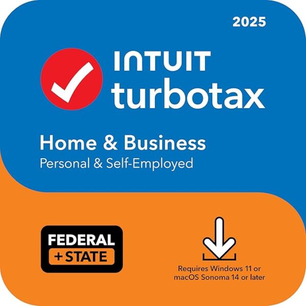 TurboTax Home & Business 2025, Federal & State Tax Return – Mac OS ...